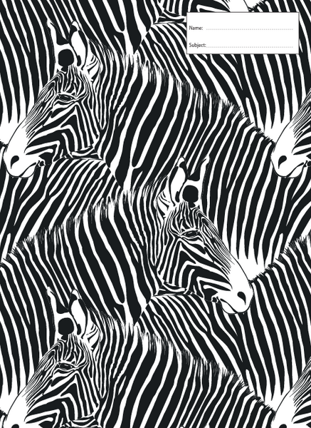 Book Cover - A4 - Zebra – GIC Bookcovers Online